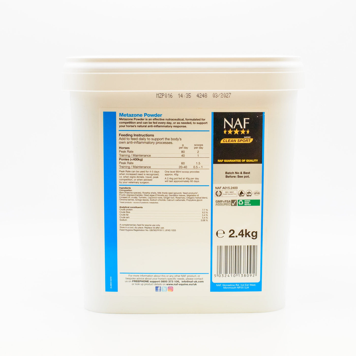 Metazone Powder | Veterinary Support - NAF Equine